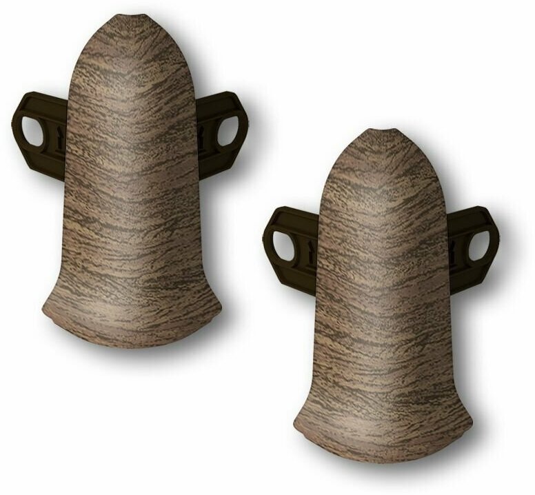 Угол наружный для плинтуса IDEAL Классик 55мм - 291 Орех, 2шт