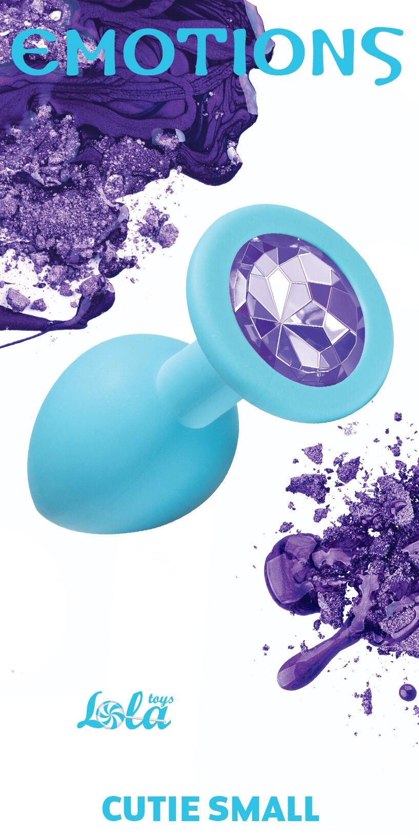 Анальная пробка Emotions Cutie Small Turquoise light purple crystal 4011-05Lola