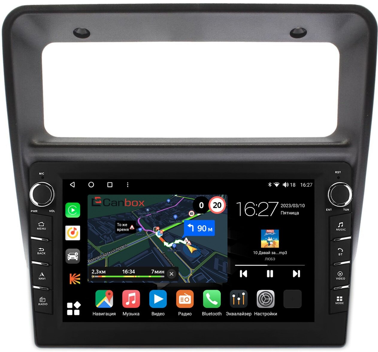 Штатная магнитола Mitsubishi Pajero 2 1991-2004 Canbox M-Line 7831-9-1324 Android 10 (4G-SIM, 2/32, DSP, IPS) С крутилками