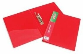 Папка с зажимом Attache A4 0.4 мм красная (до 150 листов), 710169