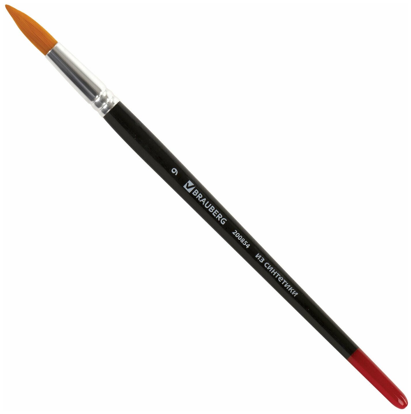 Кисть BRAUBERG синтетика, круглая, №9, 200854