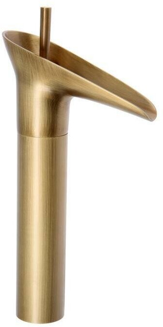 Смеситель для раковины ZEIN Ретро высокий каскадный излив, без подводки, латунь, цвет бронза