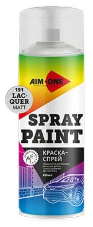 Краска лак матовый (аэрозоль) 450мл AIM-ONE /1/12