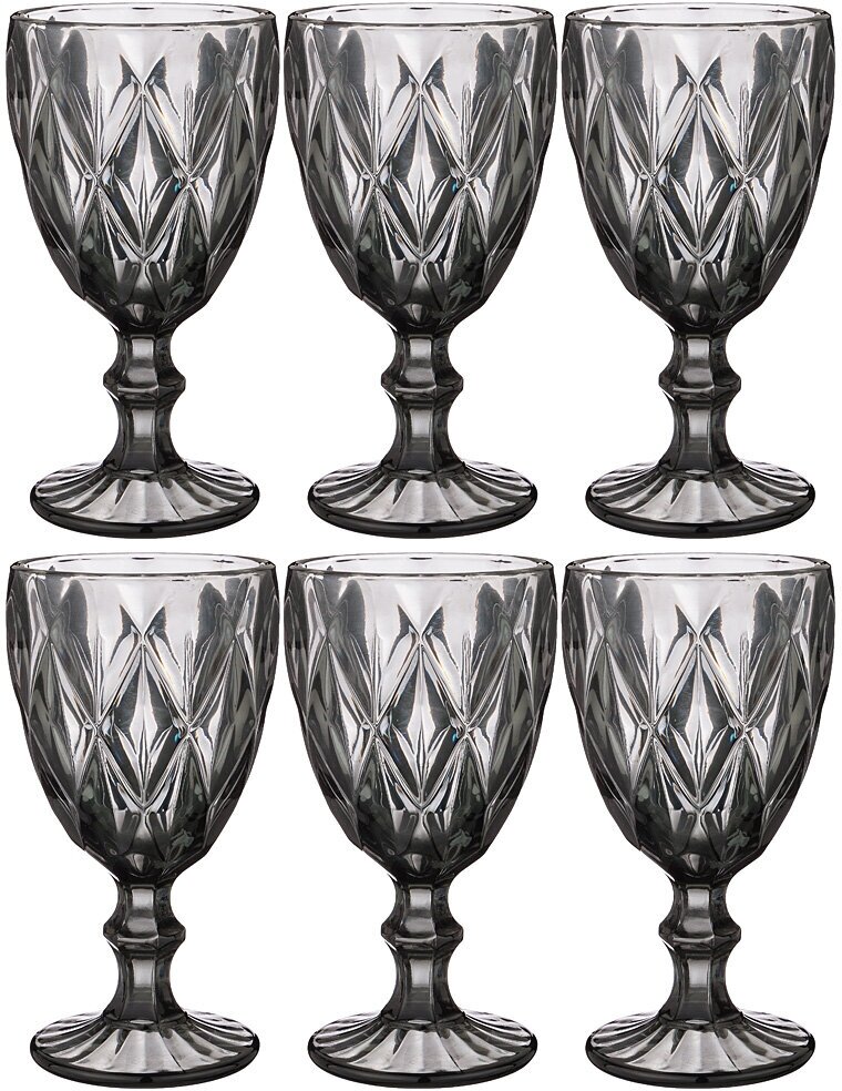 Набор бокалов для вина 781-121 ромбо 6 шт. серия muza color 320 мл