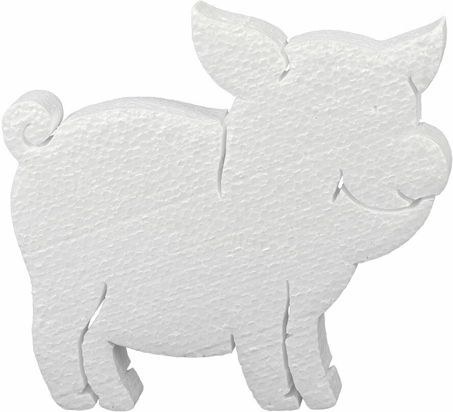 Love2art DPZ-56-GP72 Силуэт поросенка из пенополистирола заготовка для декора 1 шт