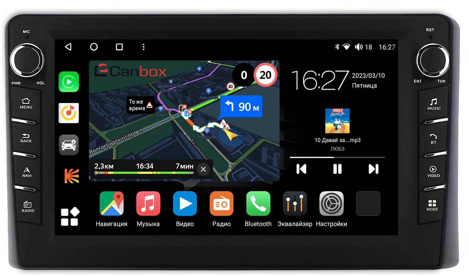 Штатная магнитола Canbox M-Line 7835-10-1880 Ford F-150 14 2020-2024 Android 10 (4G-SIM, 2/32, DSP, QLed) С крутилками