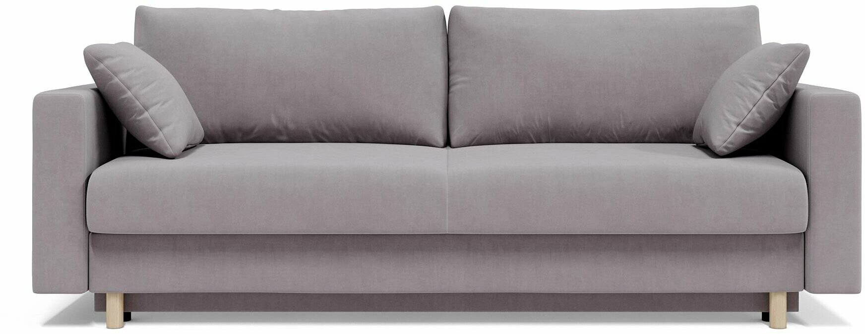 Диван-кровать Варди, диван прямой, раскладной Еврокнижка 225х103 Велюр серый Velutto 9