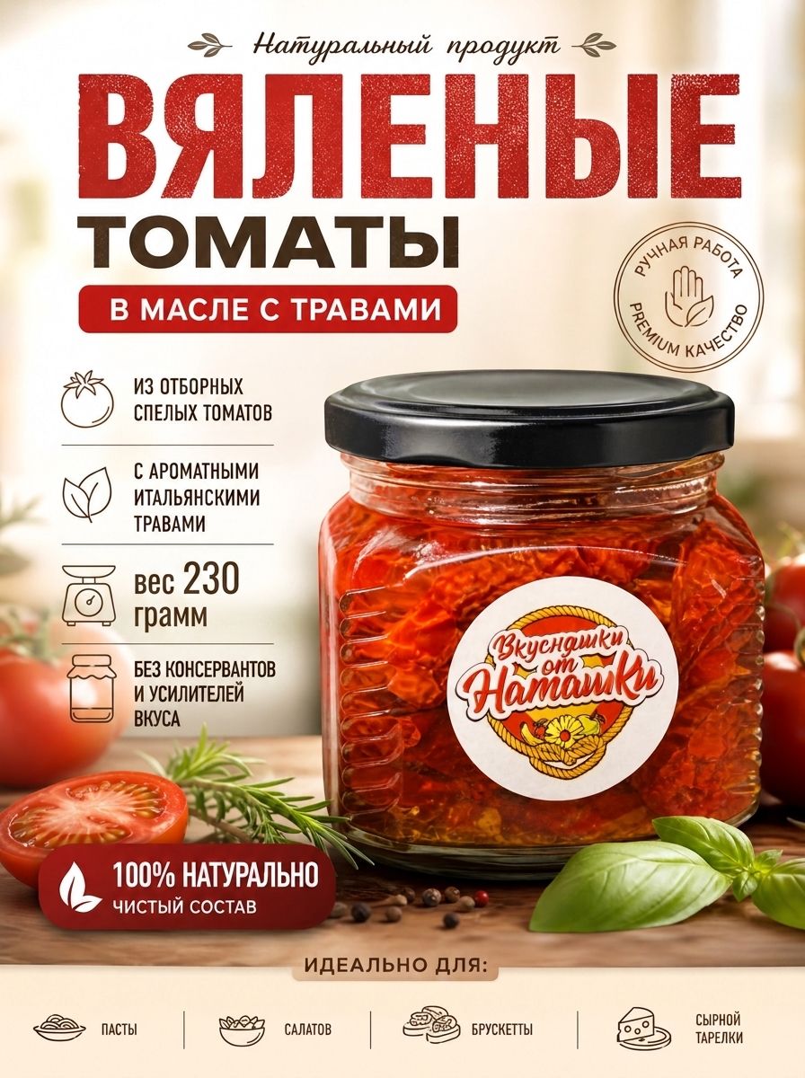 Вяленые томаты в масле с прованскими травами