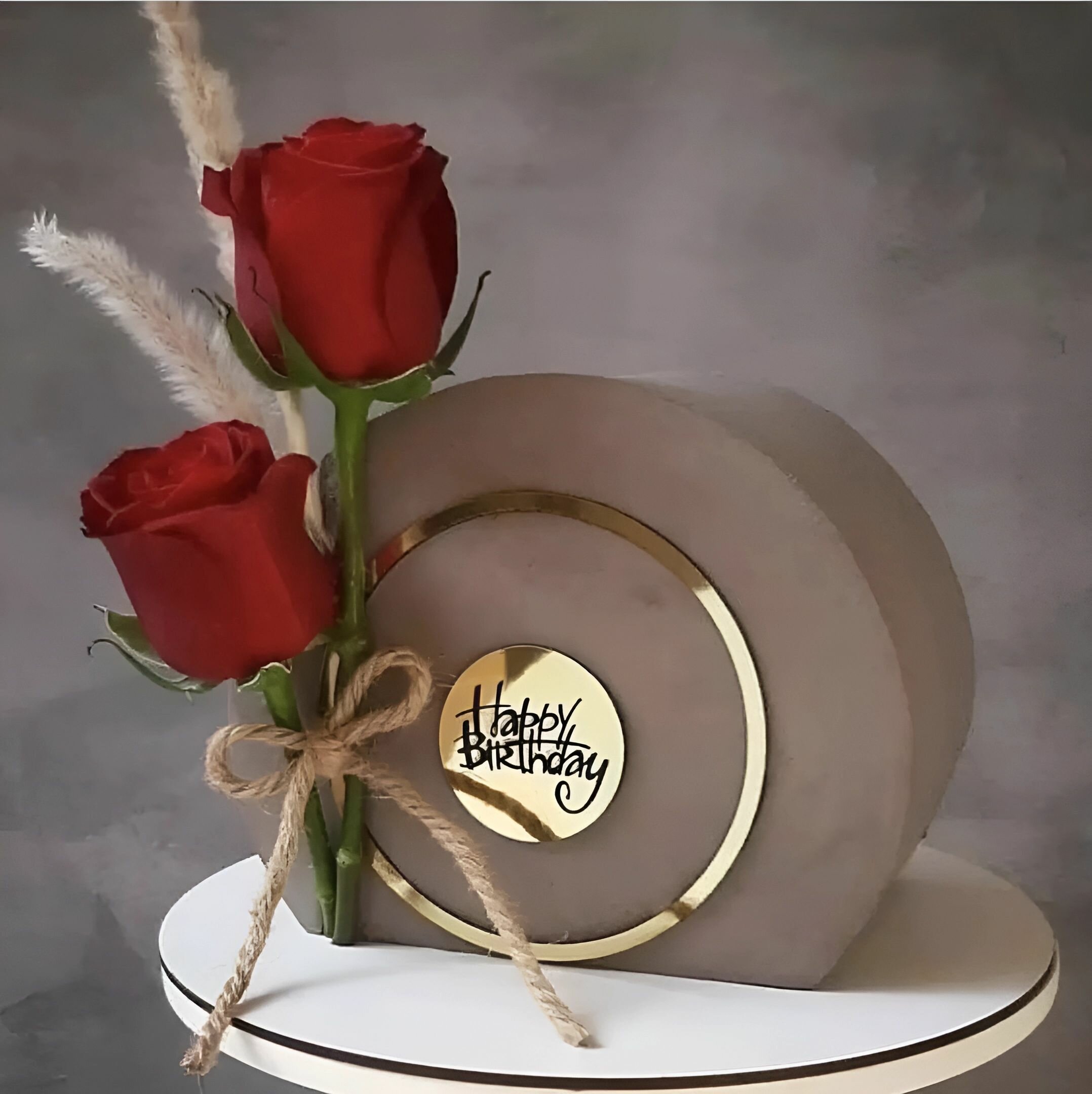 Набор топперов для торта с надписью "Happy Birthday", в комплекте круг с надписью и рамка, на день Рождения и Юбилей