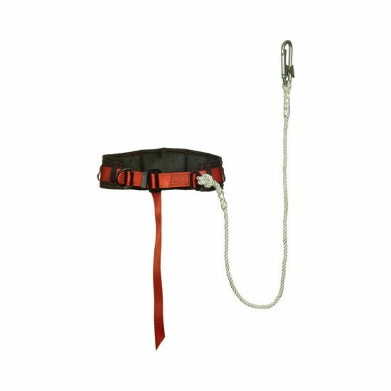 Удерживающая привязь (безлямочная) со стропом из полиамидного каната и карабином К1 - УС I В