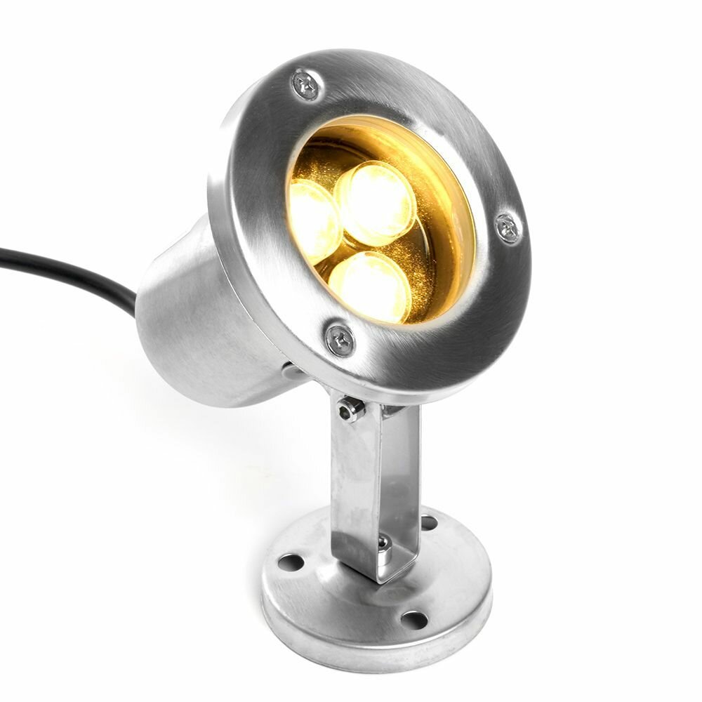 Прожектор светодиодный/Фонарь подводный / Уличный светильник 3W 2700K теплый белый свет IP68 / AC24V Feron LL-822 48456