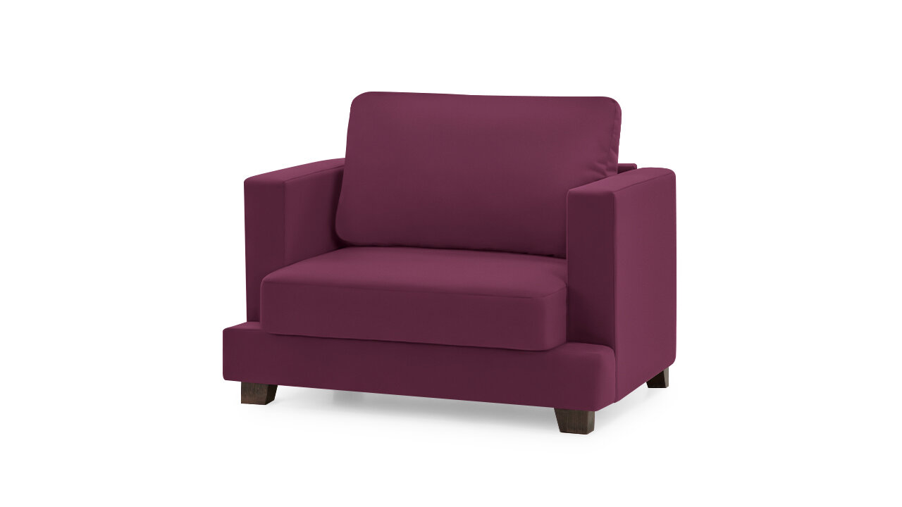 Кресло Плимут Vivaldi 35 NEW 116x108x83 см, бордовый Велюр, нераскладной GOODFORM