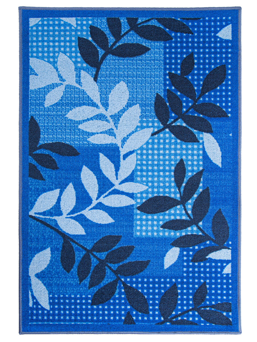 Ковёр Cleopatra "Нью Соса", противоскользящий, для ванной и туалета, нейлон, 100х150 см, синий