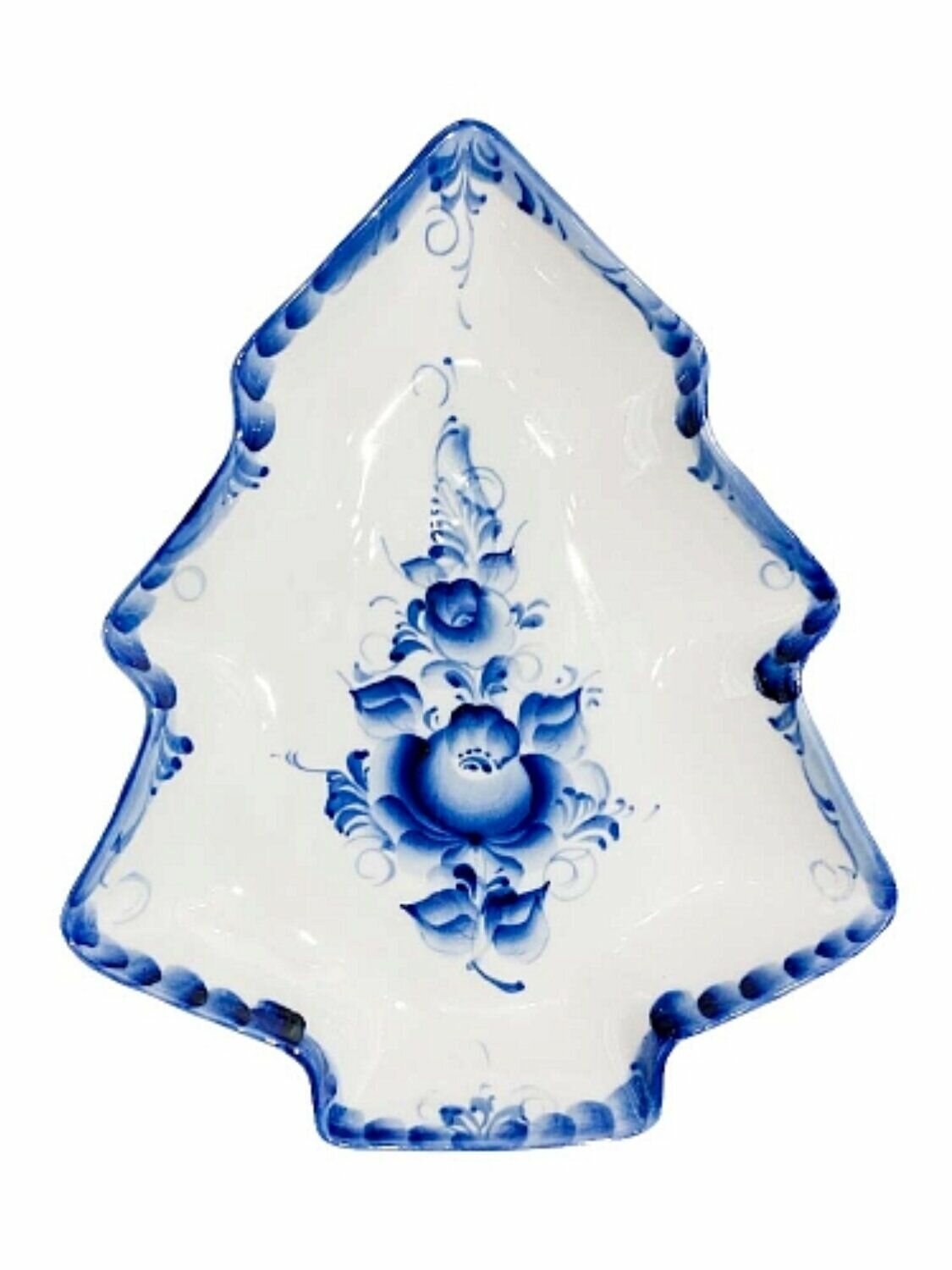 Лоток Елочка малый (Гжель) 265х220х30мм