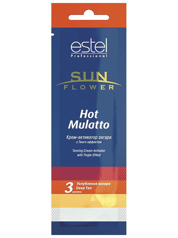 Крем-активатор ESTEL HOT MULATTO SUN FLOWER загара в солярии с тингл-эффектом , 15 мл,