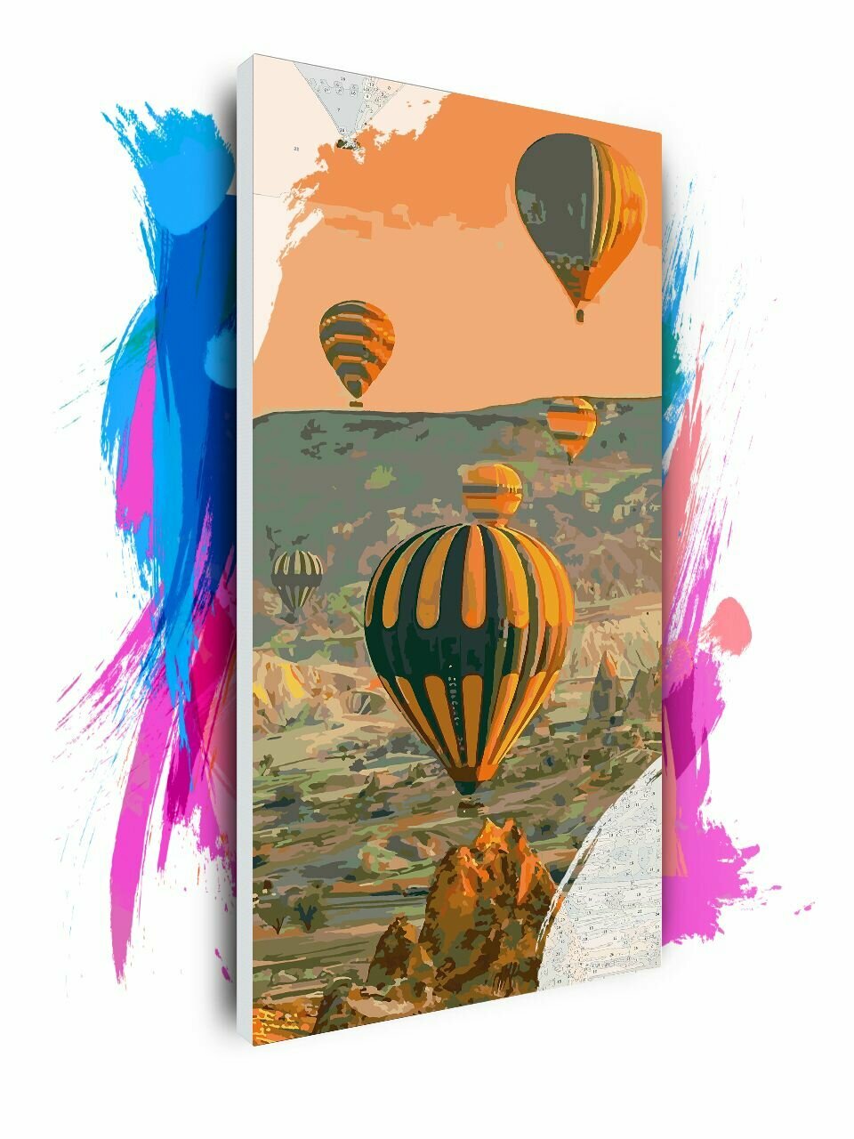 Картина по номерам на холсте Каппадокия, 30 х 60 см