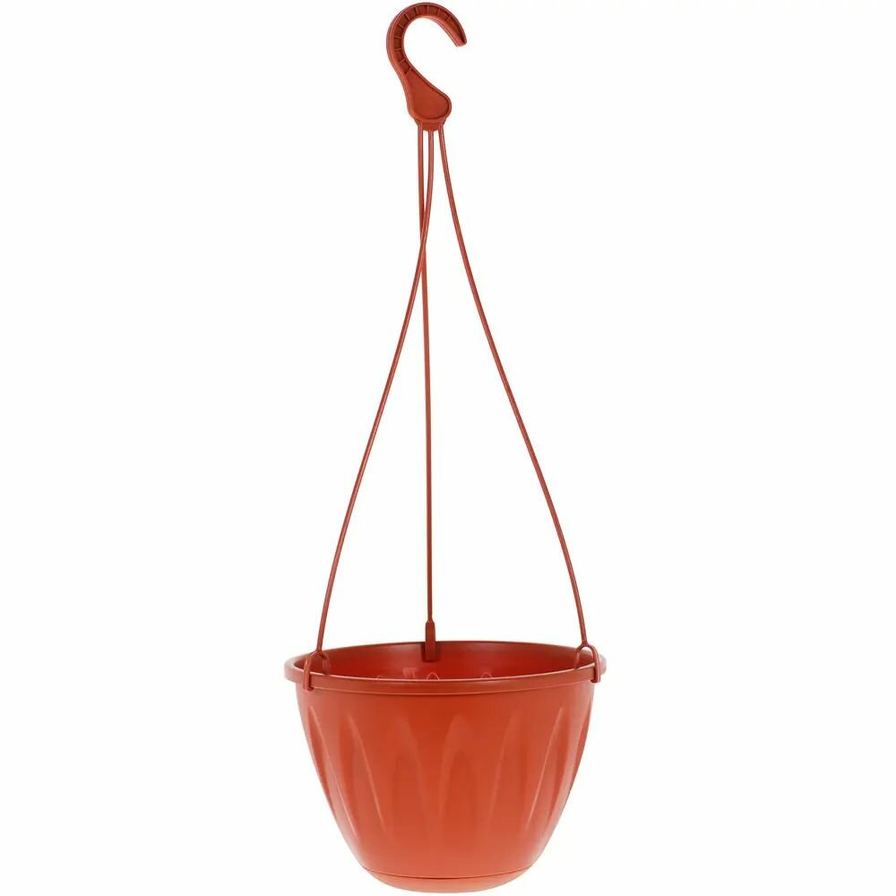 Кашпо подвесное Алиция ?22 h16.5 см v3.4 л пластик терракотовый