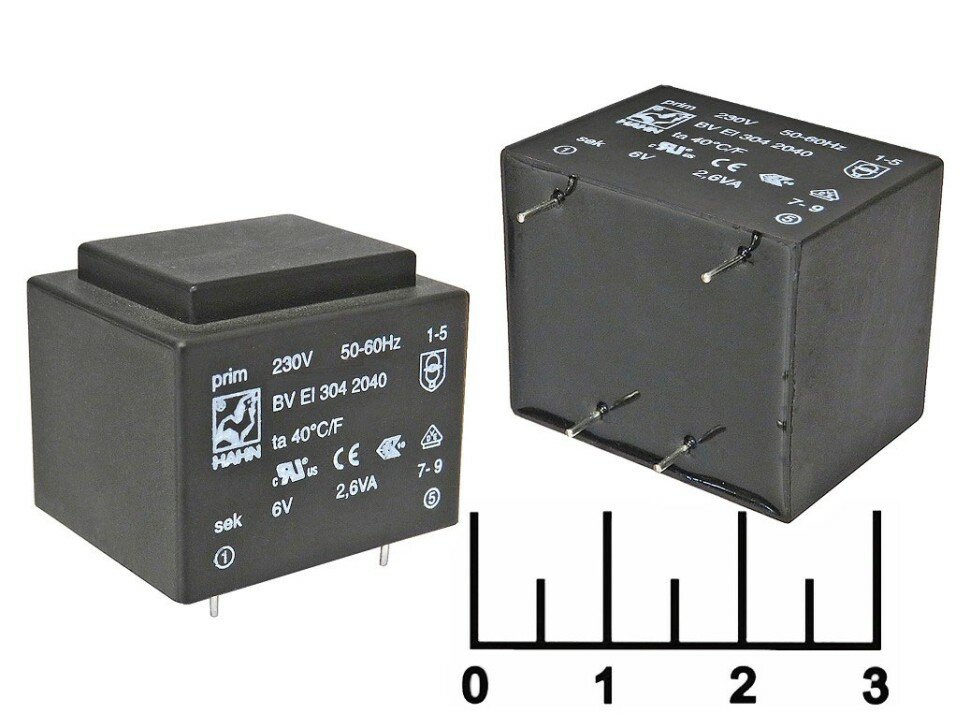 Трансформатор 6V 0.43A BVEI 304 2040