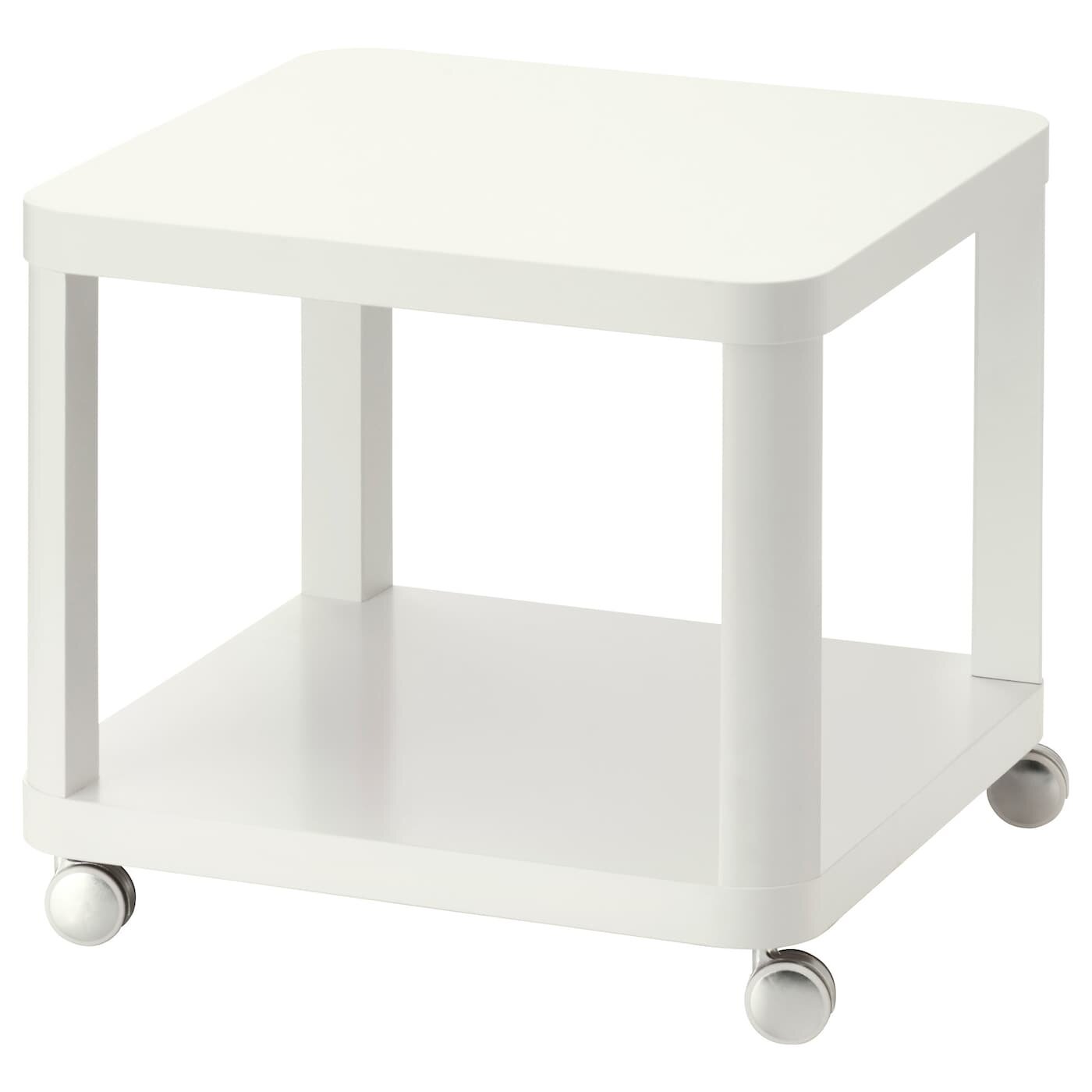 TINGBY IKEA 202.959.30 Журнальный столик на колесиках 50x50 см белый