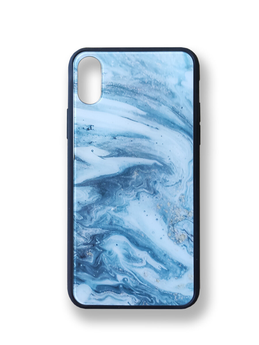 Стеклянный TPU-PC чехол накладка Rock Glass Phone Cases для Apple iPhone X/Xs