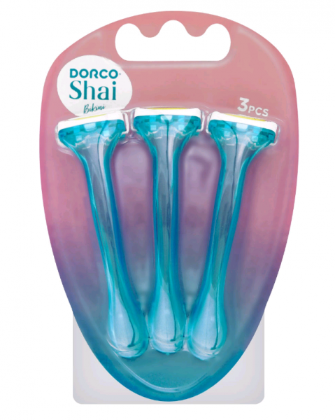 Dorco Shai Bikini Бритвенный станок для зоны бикини с 1 лезвием и увлажняющей полосой 3 шт. (565262)
