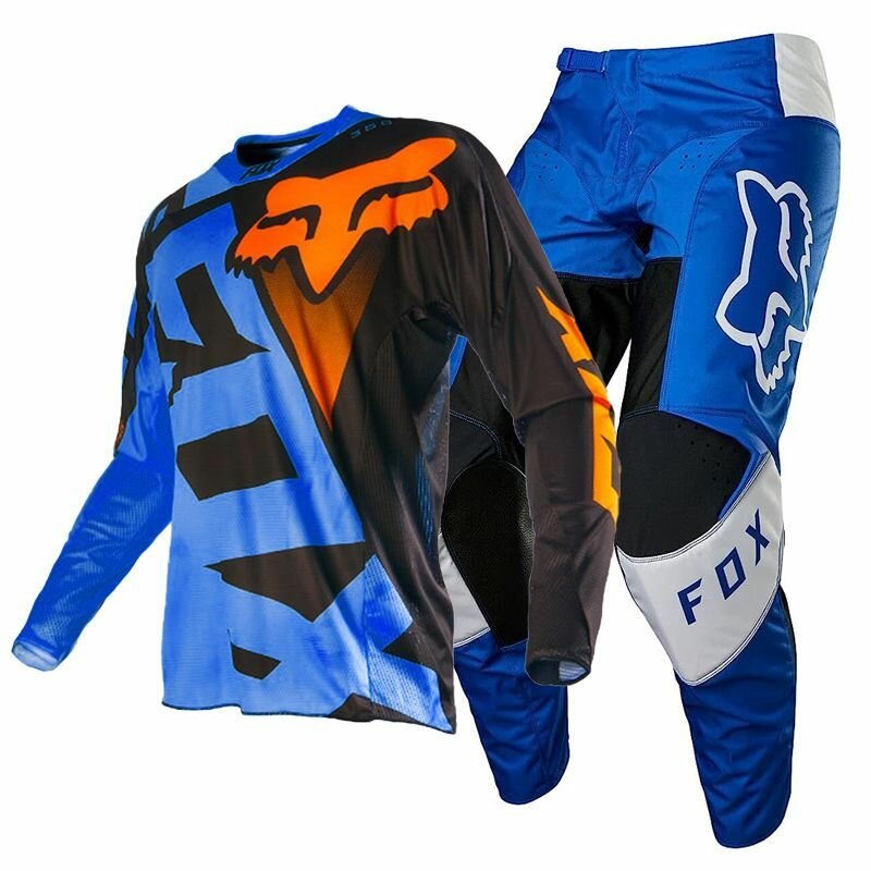 Новый 2023 FOX 180 эндуро комплект снаряжения для мотокросса mx трикотажные штаны мотоциклетная одежда mtb carracing костюм Off Road,52, синий, XXL