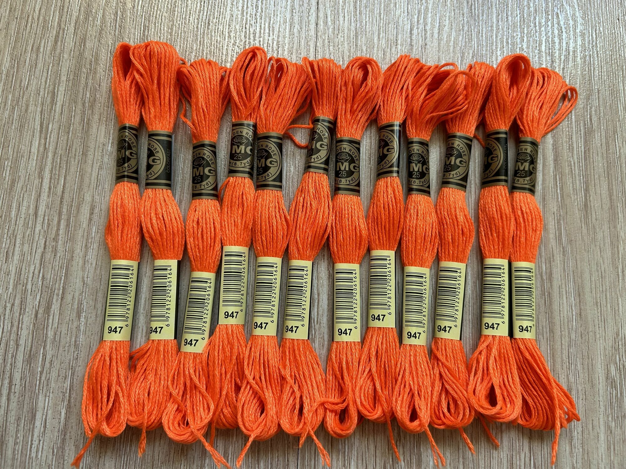 Нитки для вышивания JMC мулине (150-3866) 100% полиэфир 12 штук x 8 м