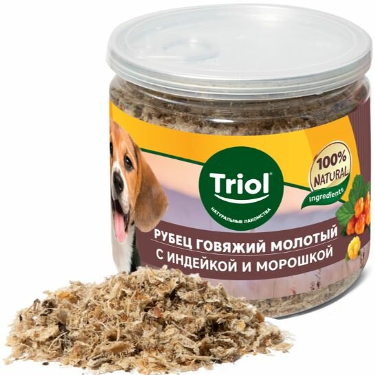 Triol Аппетитная "приправа" для собак из говяжьего рубца с индейкой и морошкой 0.1 кг