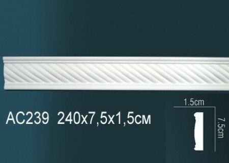 Молдинг Perfect AC239F Гибкий Д240xШ1.5xВ7.5 см /Перфект.