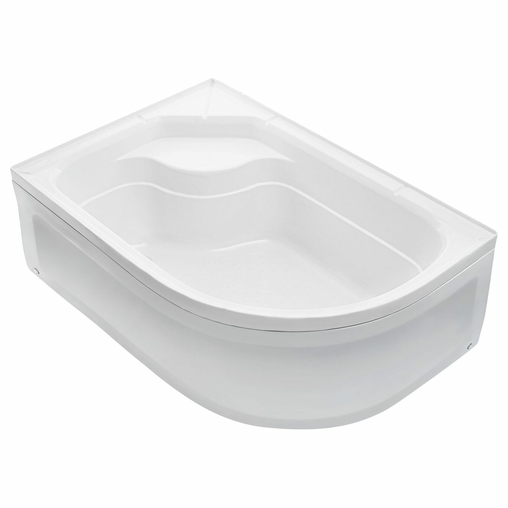 Душевой поддон WEMOR (RIVER) 100/80/44 L 100x80x44 высокий, асимметричный, белый