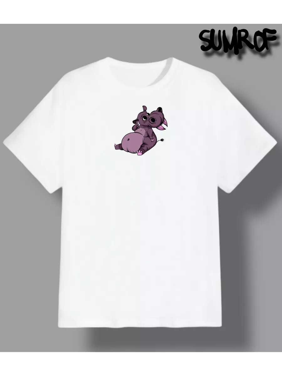 Футболка бегемот