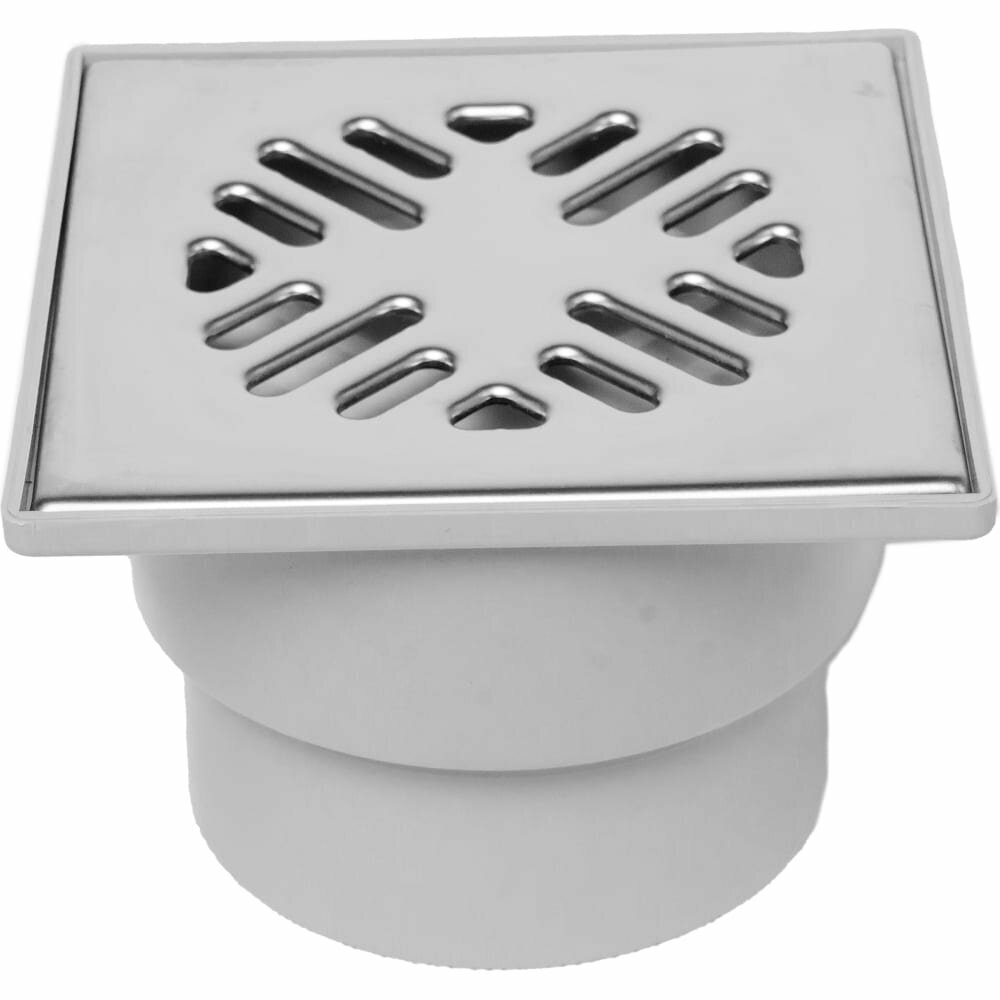 Трап ф110 прямой 15х15 нерж. реш сух. затвор