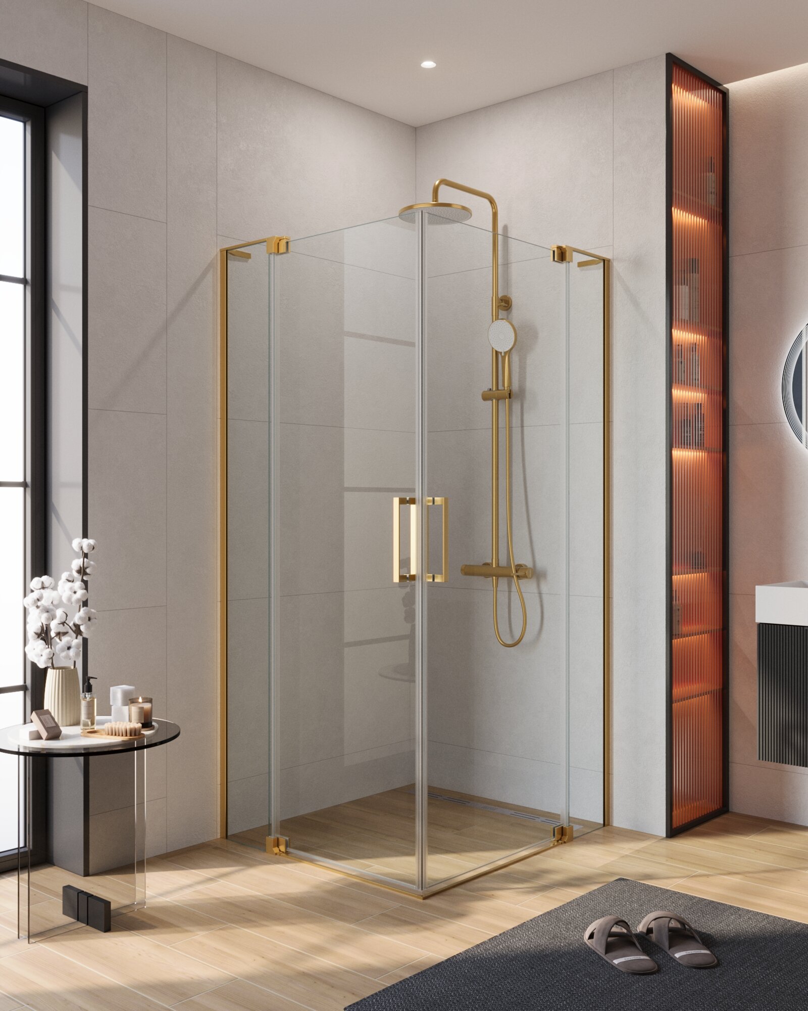 Душевой уголок CEZARES SLIDER SLIDER-AH-2-70/80-100/110-C-BORO