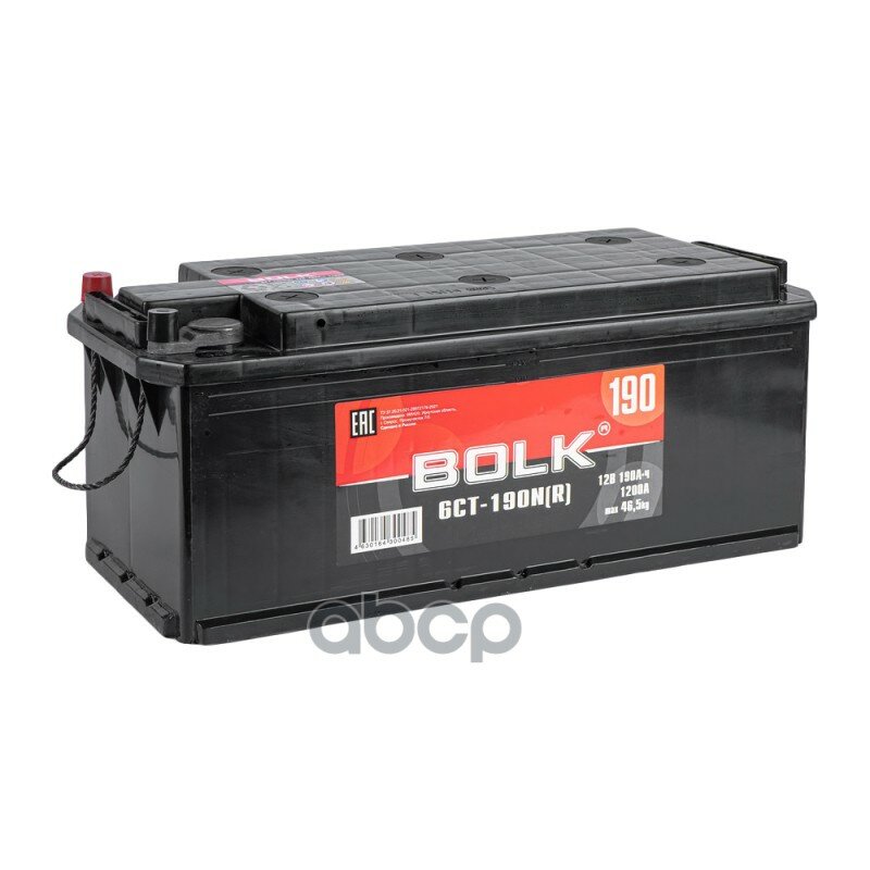 Аккумулятор BOLK Standart 190 А/ч L+(3) 514x218x210 B EN 1200 А BOLK арт. B 190-3-R-K