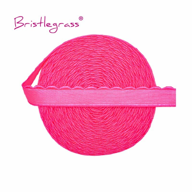 BRISTLEGRASS Эластичный плюшевый ремень для бюстгальтера Розовый, 10mm, Virtual Pink, 2 Yards