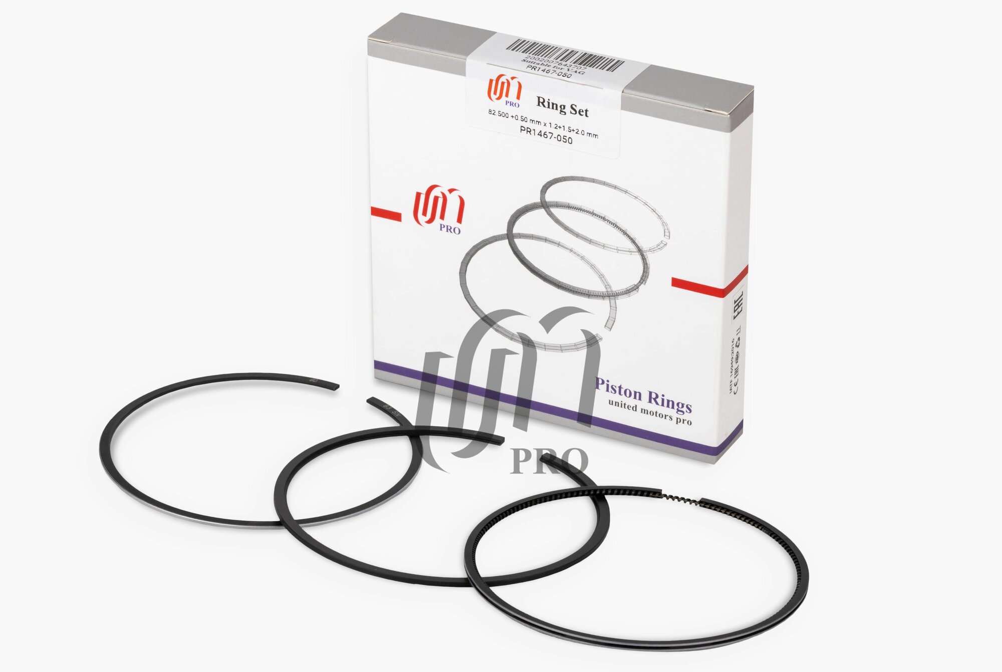 Кольца поршневые 0.50 Audi VW 1.8 2.0 TFSI d82.5+0.50 на 1 цил. (06J198151E) UM