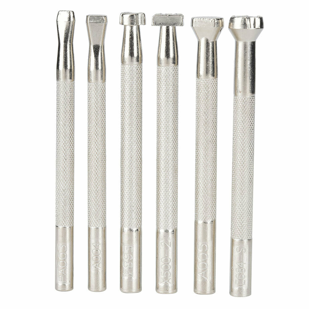 6Pcs Leather Craft Carving Tool Non-Slip Fish Printing Pattern Handle DIY Handcraft Tool(Fish Print )