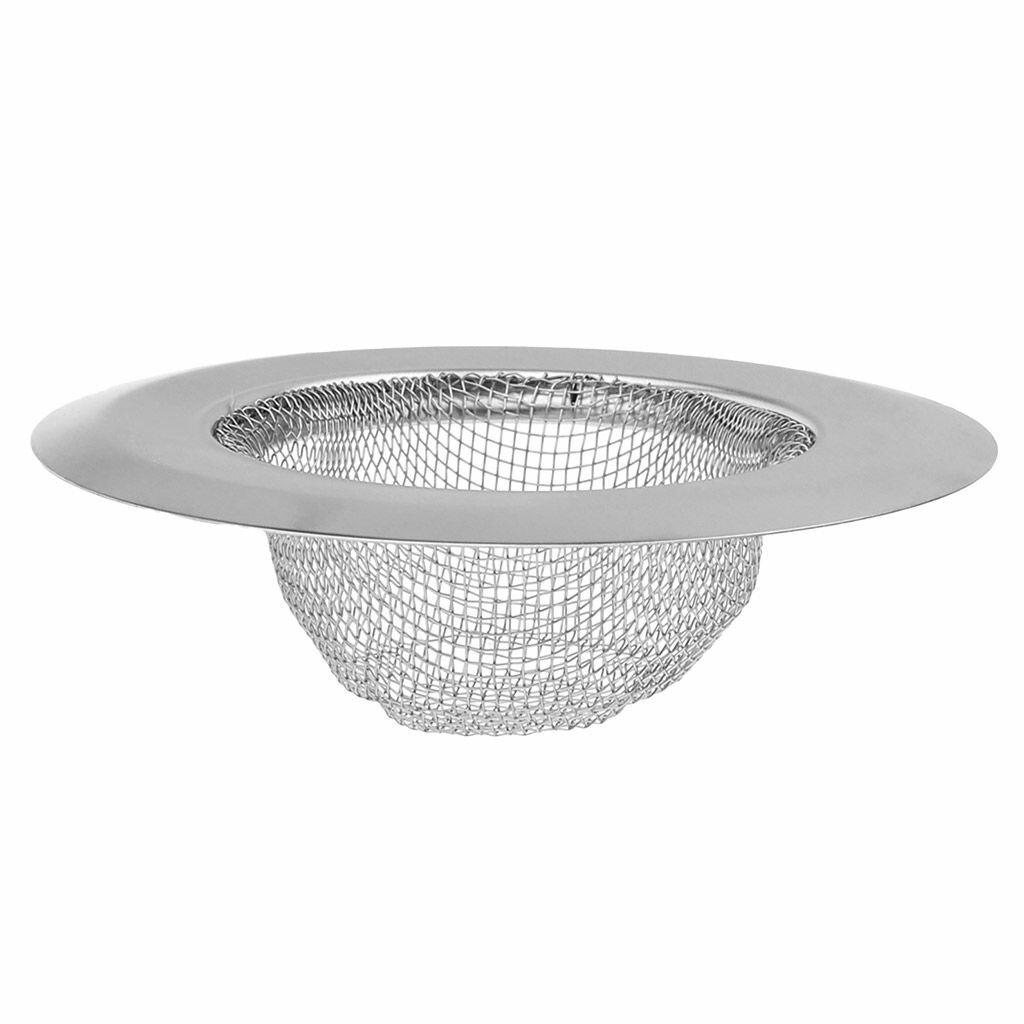 Пробка-сетка для раковины КНР из нержавеющей стали "Сетка №2", диаметр 9,6 см, высота 3 см, внутренний диаметр 5,2 см
