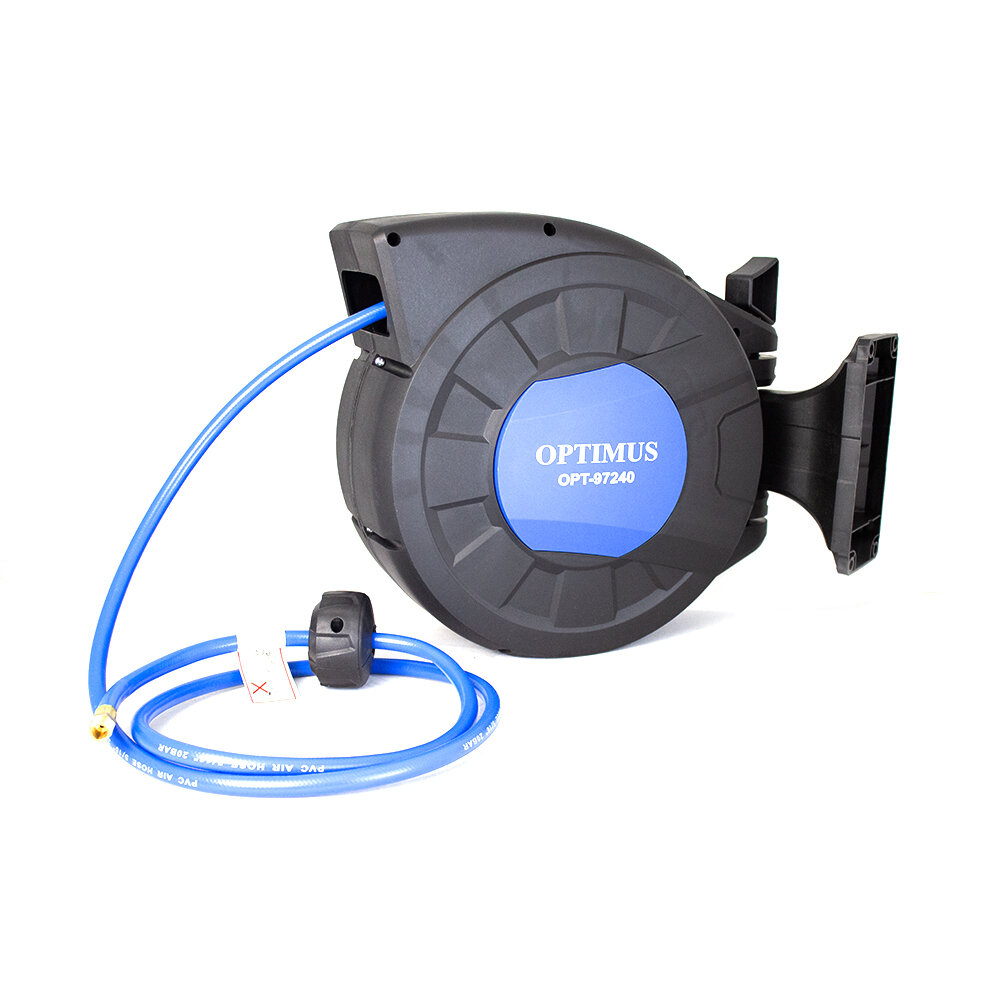 OPTIMUS Пневматическая катушка 15 м со шлангом 8*12 мм для подачи сжатого воздуха OPT-97240