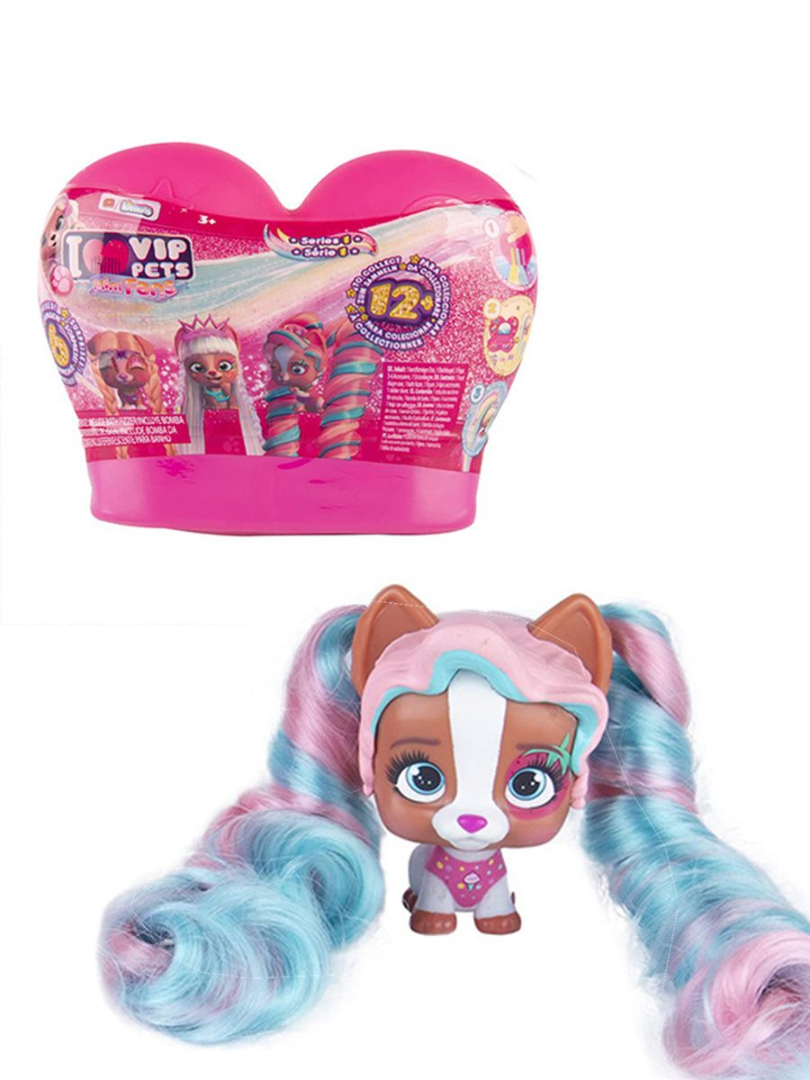 IMC TOYS VIP Pets Mini Fans Series 1 / Создавайте уникальные прически для своих питомцев, Игрушки-стилисты