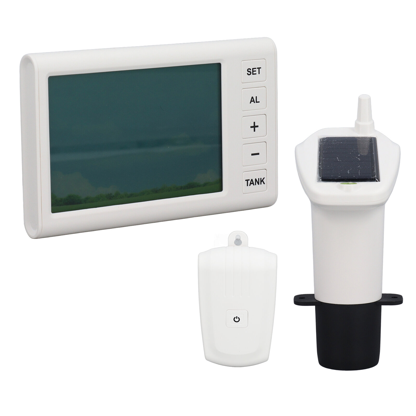 Ультразвуковой датчик уровня воды в резервуаре беспроводной WiFi измеритель уровня жидкости с температурой 3-дюймовый светодиодный дисплей сигнализация высокого и низкого уровня 110‑230 В