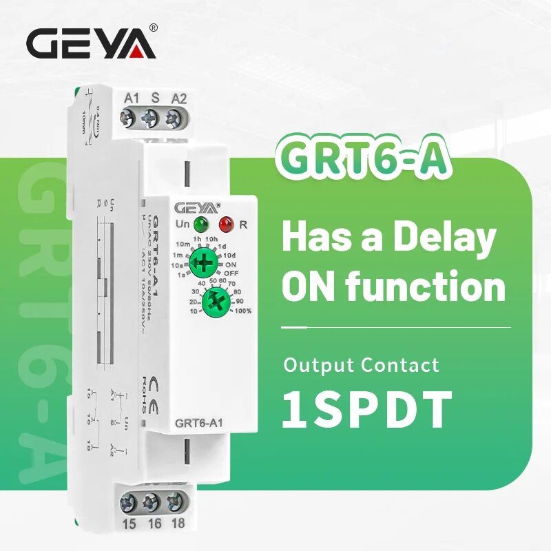 GEYA GRT6-A&B Однофункциональное реле времени задержки AC230V, A1 (1SPDT)