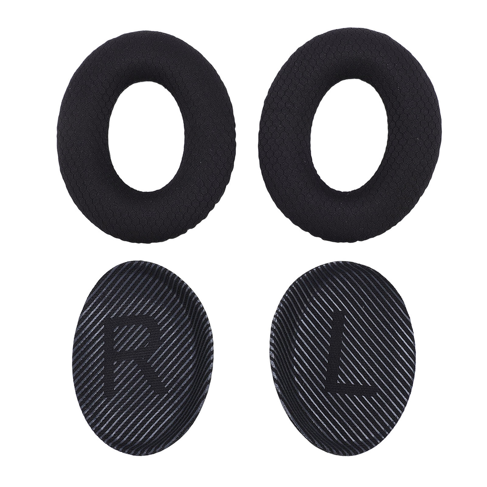 Амбушюры для наушников из дышащей сетчатой ткани с эффектом памяти и пеной с эффектом памяти, сменные амбушюры для моделей QC35 II QC25 QC15 QC2 AE2 AE2i AE2w, черные.