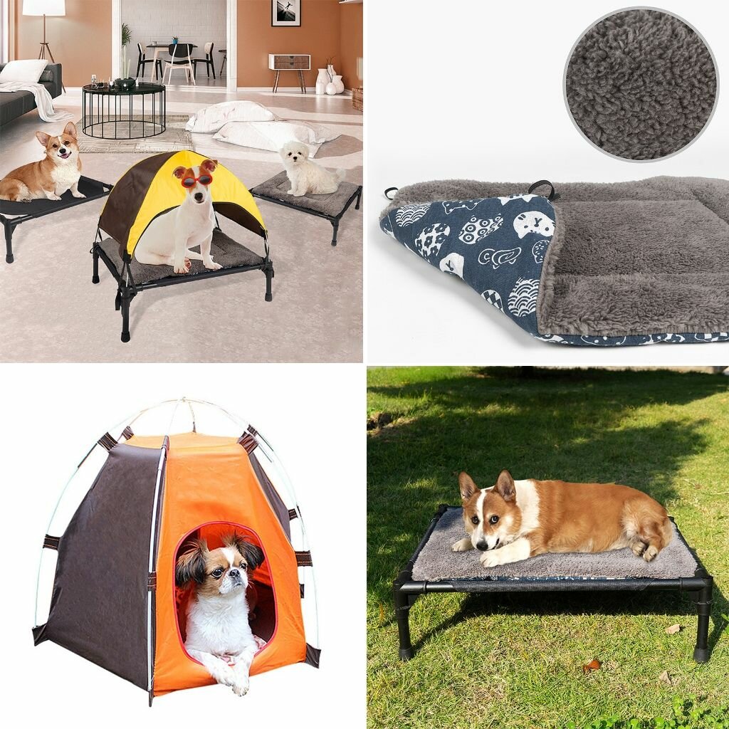 Другие аксессуары для путешествий Pet camping camping bed-походная кровать для домашних животных с подушкой и крышей