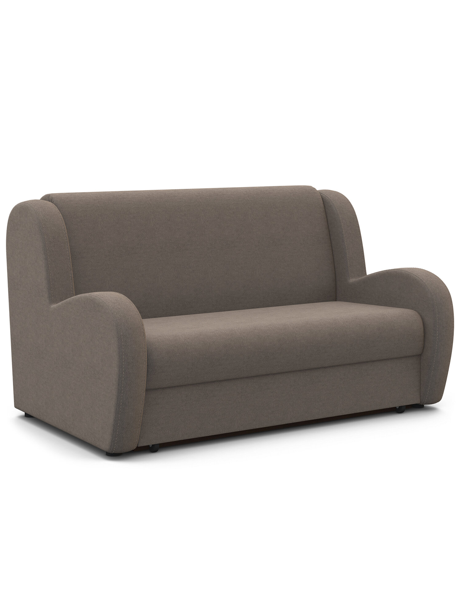 Диван-кровать Барон, 160х194 см, прямой, раскладной, аккордеон, велюр светло-коричневый