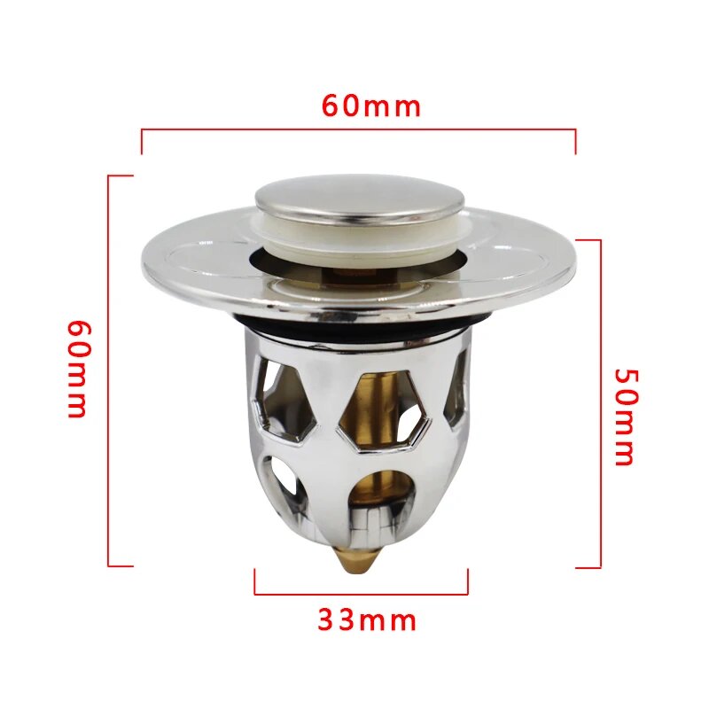 Универсальный медный выдвижной отсек для раковины, Розовый Золотой фильтр, уловитель волос, дезодорант, пробка для ванны, кухонный инструмент для ванной комнаты