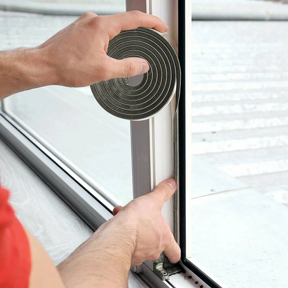 KNOW EASY-OZ39A Уплотнительная лента, уплотнитель дверной щетки, уплотнитель, для раздвижных дверей, окон, самоклеящаяся изоляционная дверная прокладка, 5Mx0.9см