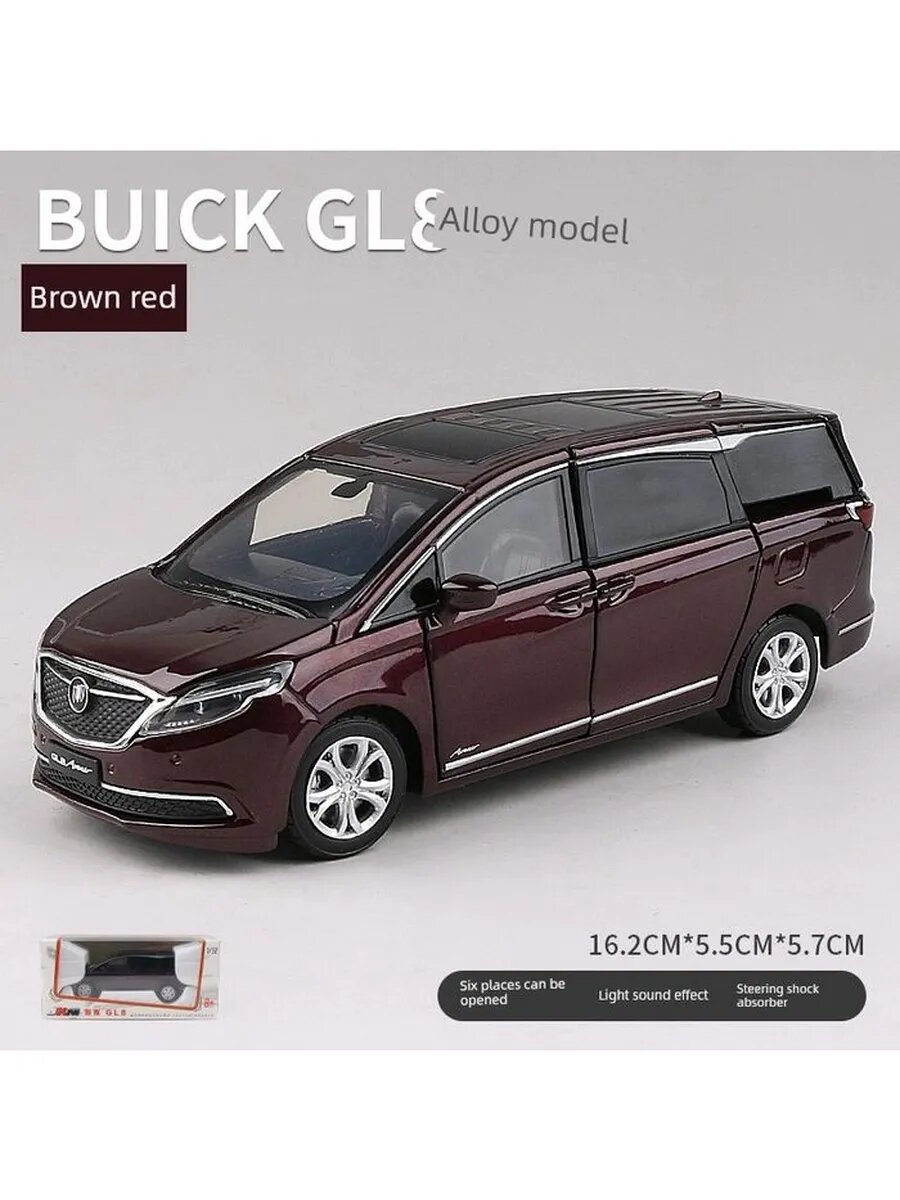 Buick GL8-красный, модель-MPV, масштаб 1:32