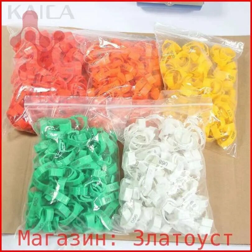 Меточные кольца для птиц, родовое кольцо на лапку для кур, 100шт