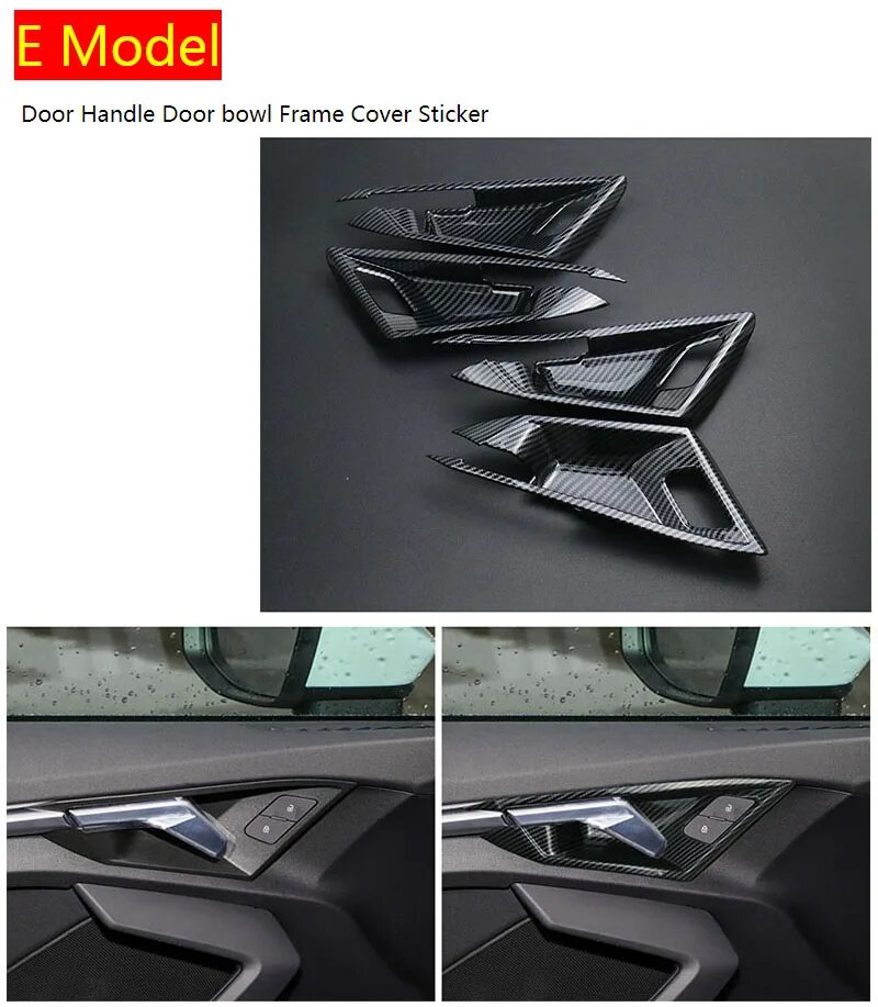 Задний подлокотник автомобиля, вентиляционное отверстие, рамка, крышка панели, отделка из углеродного волокна для Audi A3 8y 2021-2024, аксессуары для интерьера, автостайлинг E Carbon fiber Color